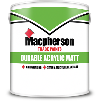 Macpherson Durable Acrylic Matt Paint | Tradec Supplies | Quick Delivery