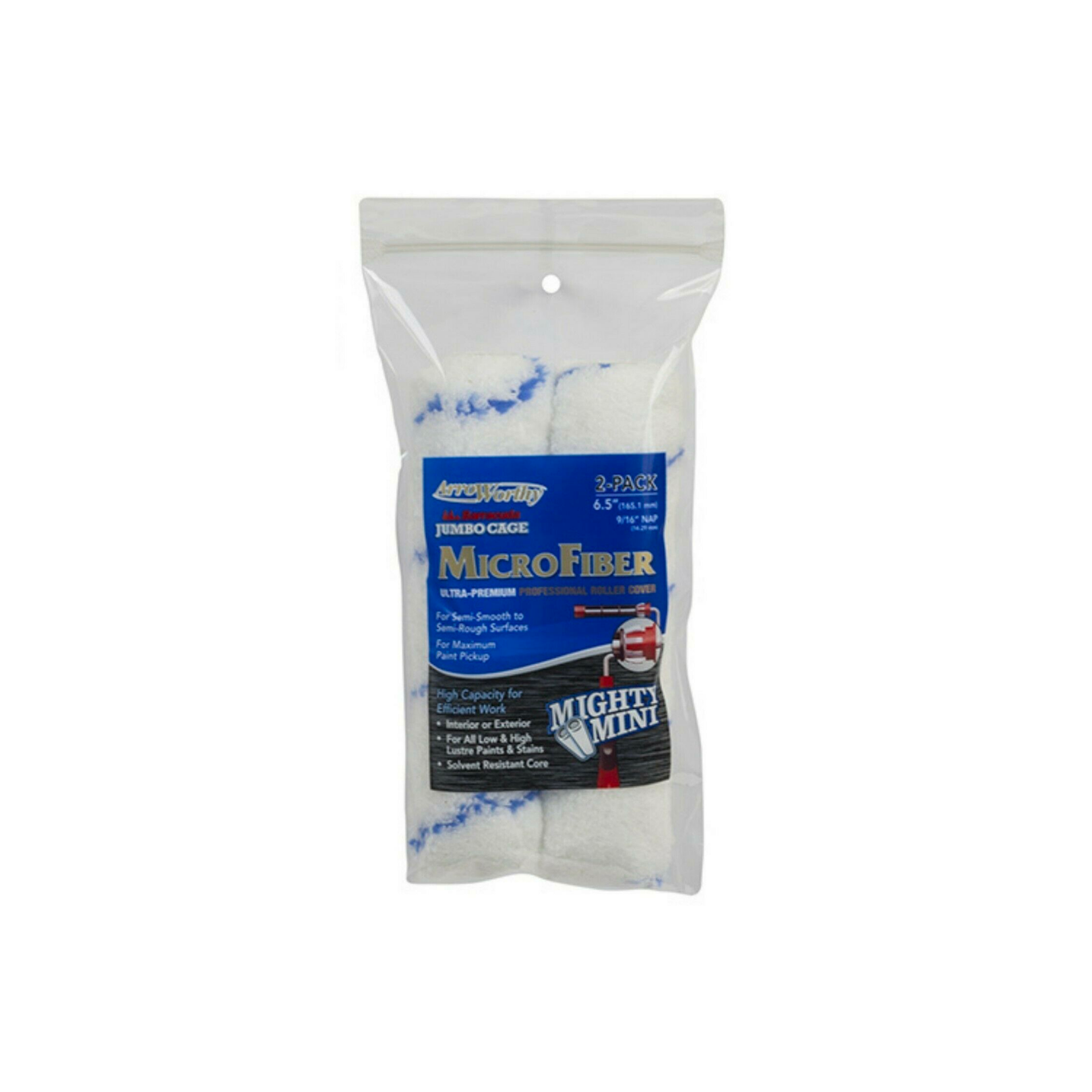 Arroworthy 6.5" x 9/16 Microfibre Roller Twin Pack | Quick Delivery